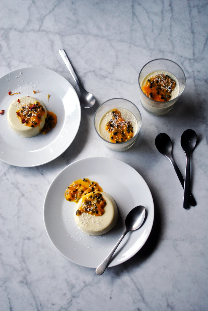Coconut and Passion Fruit Panna Cottas - From France, With Love