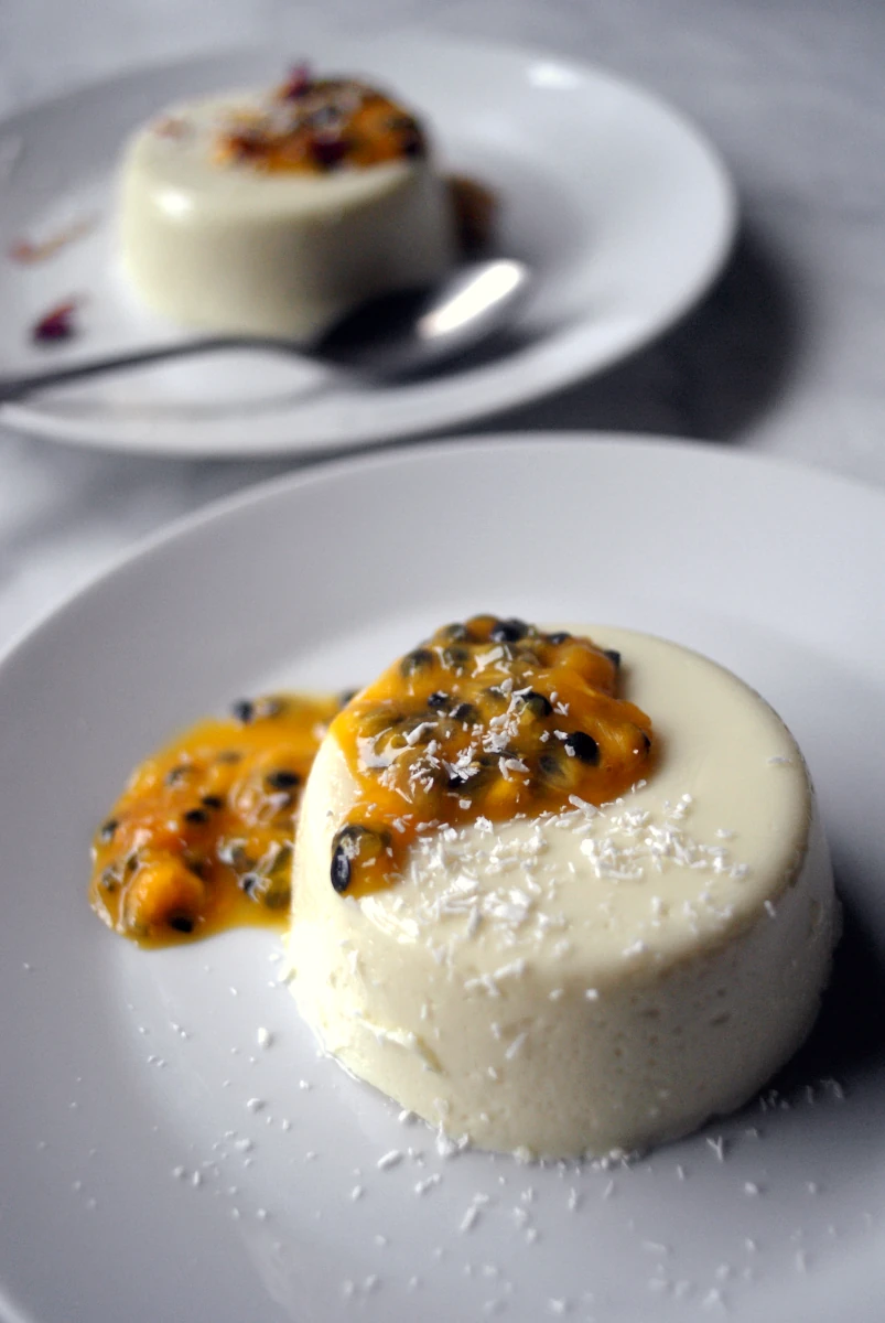 Coconut and Passion Fruit Panna Cottas - From France, With Love