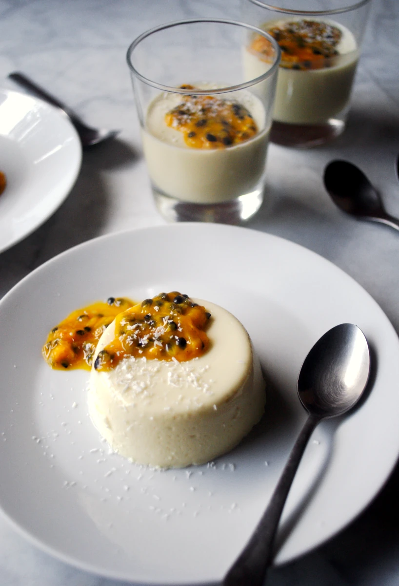 Coconut and Passion Fruit Panna Cottas - From France, With Love